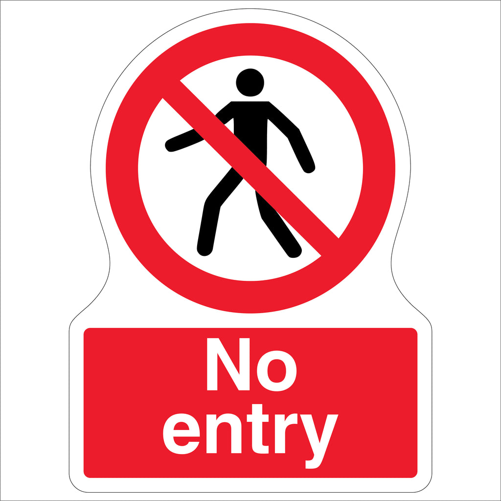 No Entry Safety Sign High Visibility For Workplace Durable – SafetySignBase